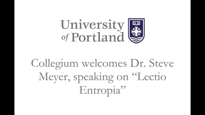 Collegium Dr. Steve Mayer on Lectio Entropia - Media@UP